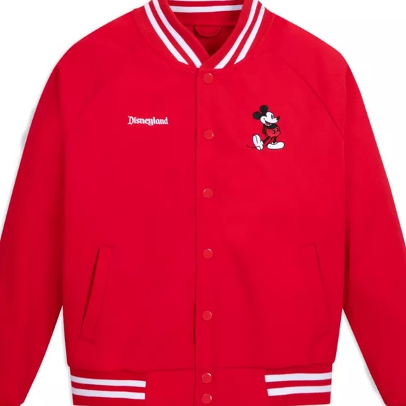 Disney | Jackets & Coats | Mickey Mouse Varsity Jacket For Adults ...